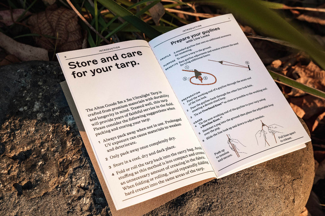 Buy Field Guide Online | Ultralight Tarp Field Guide | Alton Goods